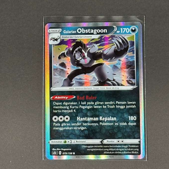 Jual Kartu pokemon tcg indonesia galarian obstagoon | Shopee Indonesia