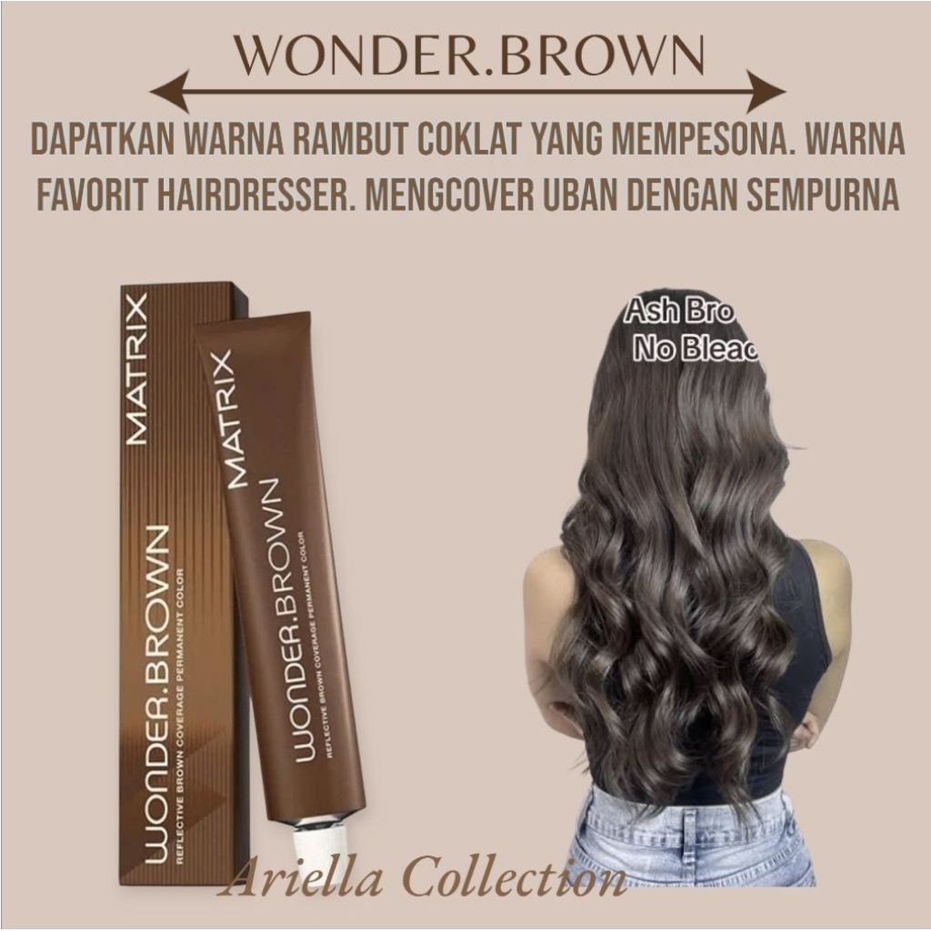Jual Pewarna Rambut Matrix Wonder Brown / Color tutup uban | Shopee ...