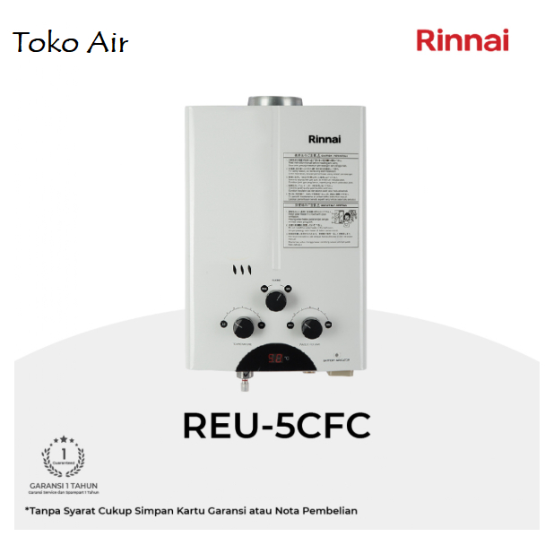Jual Pemanas air LPG Rinnai REU 5CFC / Water heater gas Rinnai / Garansi resmi Rinnai | Shopee ...