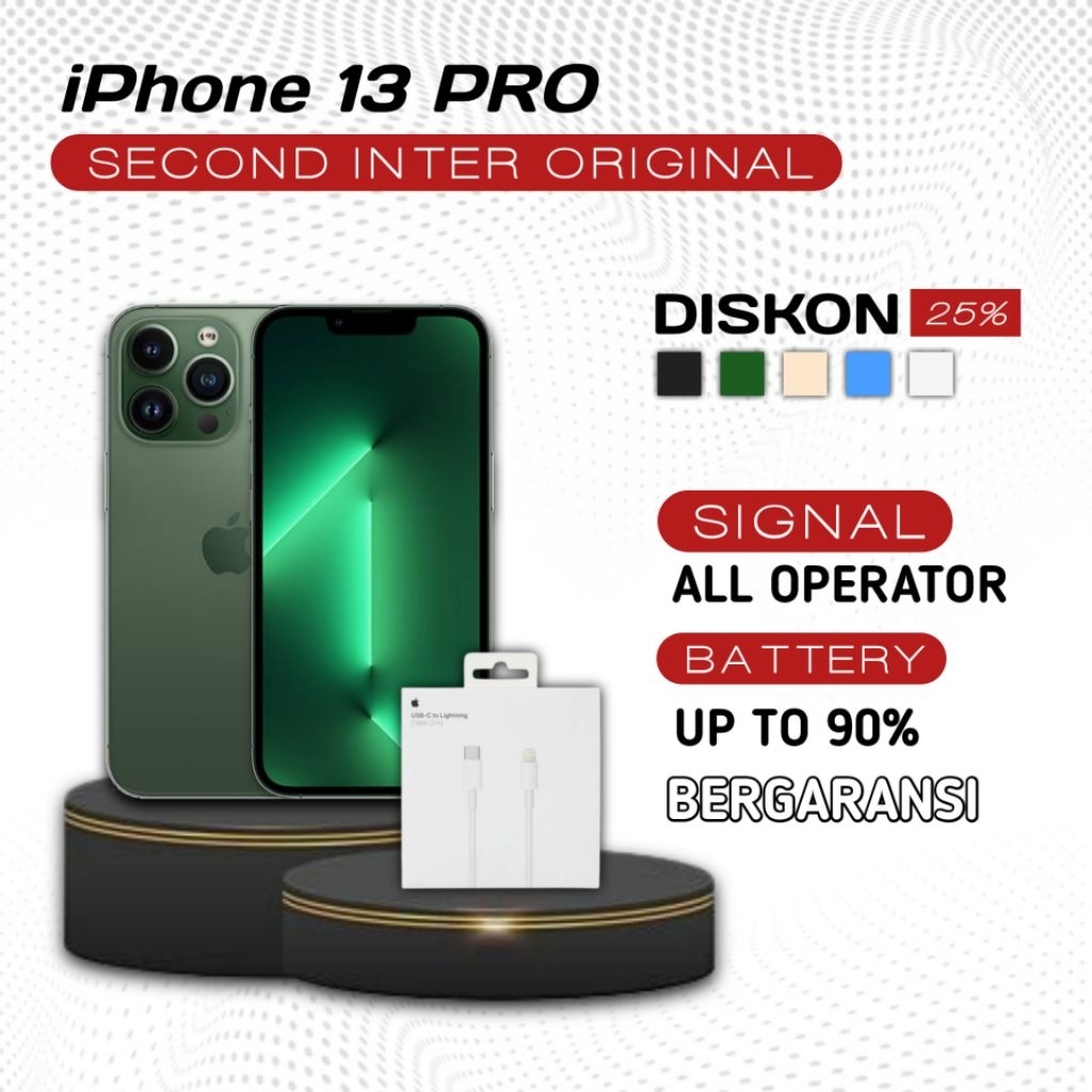 Jual IP 13 PRO 256|128gb second mulu fullset100% bergaransi | Shopee Indonesia