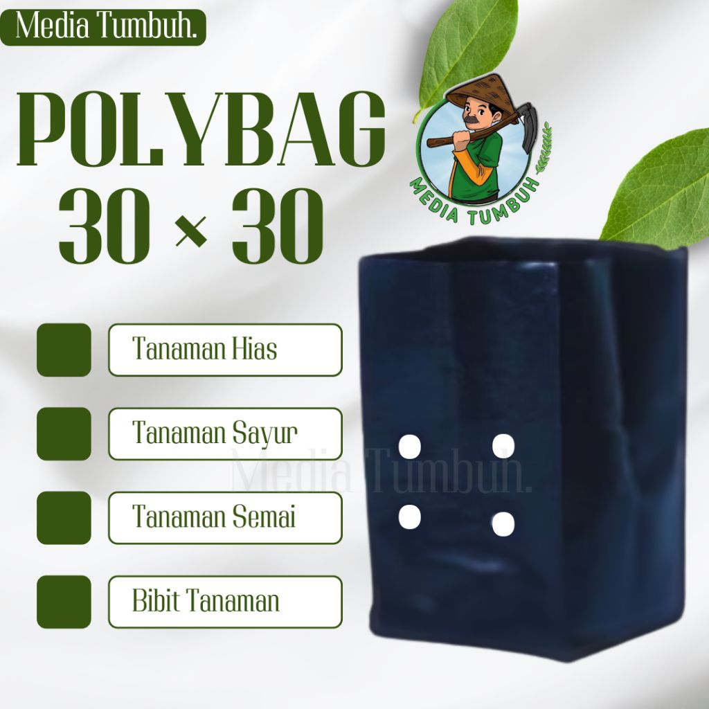 Jual Polybag Polibag Ukuran 30×30 Cm 10 Pcs Cocok Untuk Pembenihan ...