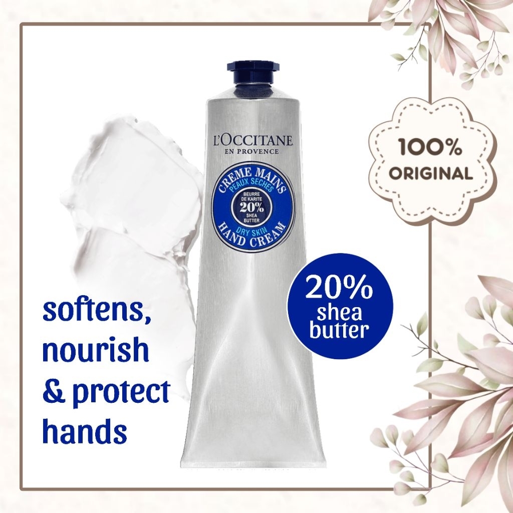 Jual L'OCCITANE.LOCCITANE Shea Butter 20% Hand Cream For Dry Skin - 150ml Handcream | Shopee ...