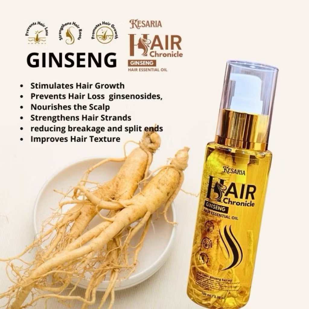 Jual MG KESARIA Hair Cronicle Ginseng 100ml - Hair Essence Oil ...