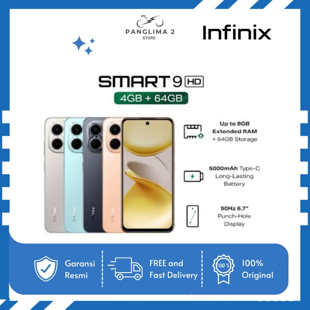Jual Infinix smart 9 HD 4/64 5000 mAh baterai - bergaransi | Shopee ...