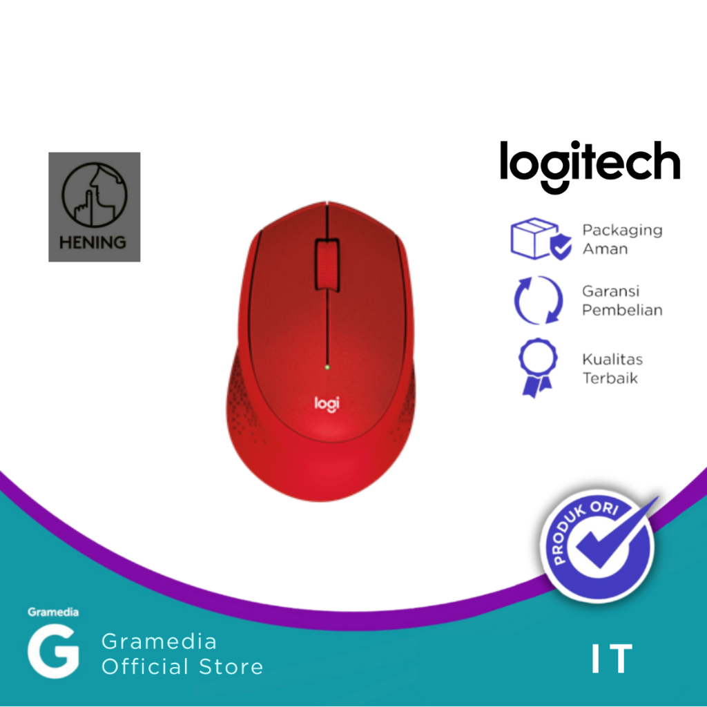 Jual Gramedia Lippo Mall Puri -LOGITECH SILENT MOUSE M331 - RED ...