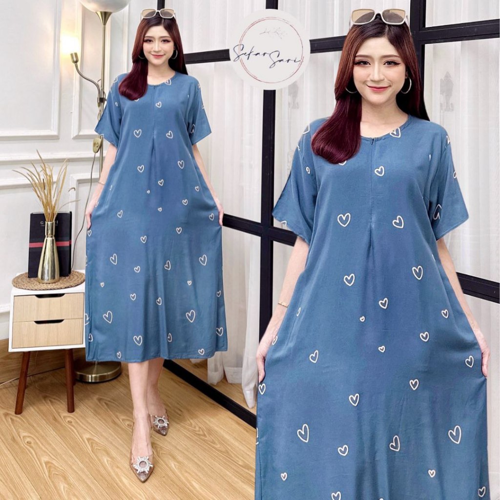 Jual Daster Wanita Rayon Grade A Busui Resleting Depan Baju Tidur ...