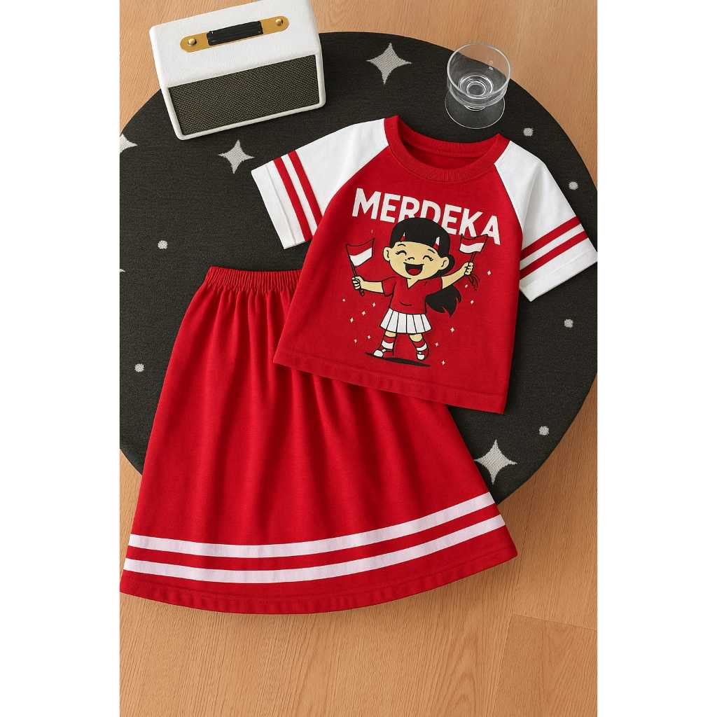 Jual Setelan Merah Putih Anak Perempuan 5 6 Thn Cowok 12 Tahun Stelan 17San Tung Tung Sahur Bayi ...