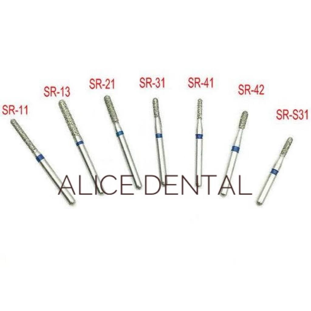 Jual Dental diamond bur MANI SR straight round chamfer bur highspeed high speed ALICE DENTAL ...