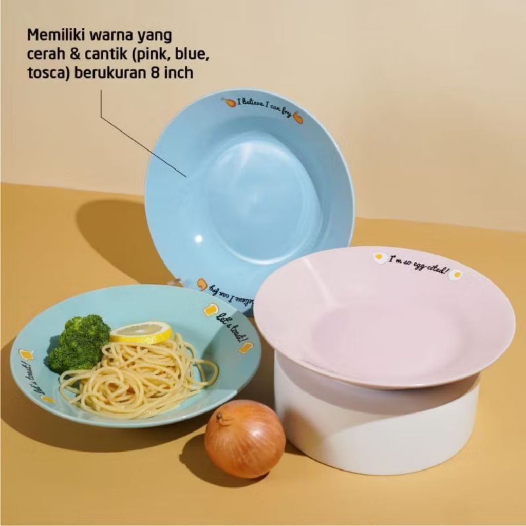 Jual Homeco Piring Makan 20cm Piring Keramik Tebal Mewah Murah Piring ...