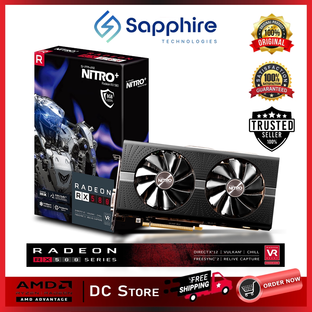 Jual VGA AMD Radeon RX 580 8GB GDDR5 256Bit Asus Asrock Gigabyte HIS ...