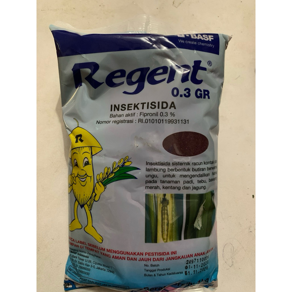 Jual REGENT 0.3GR isi 1 kg Insektisida Tabur Anti Uret Larva Kumbang ...