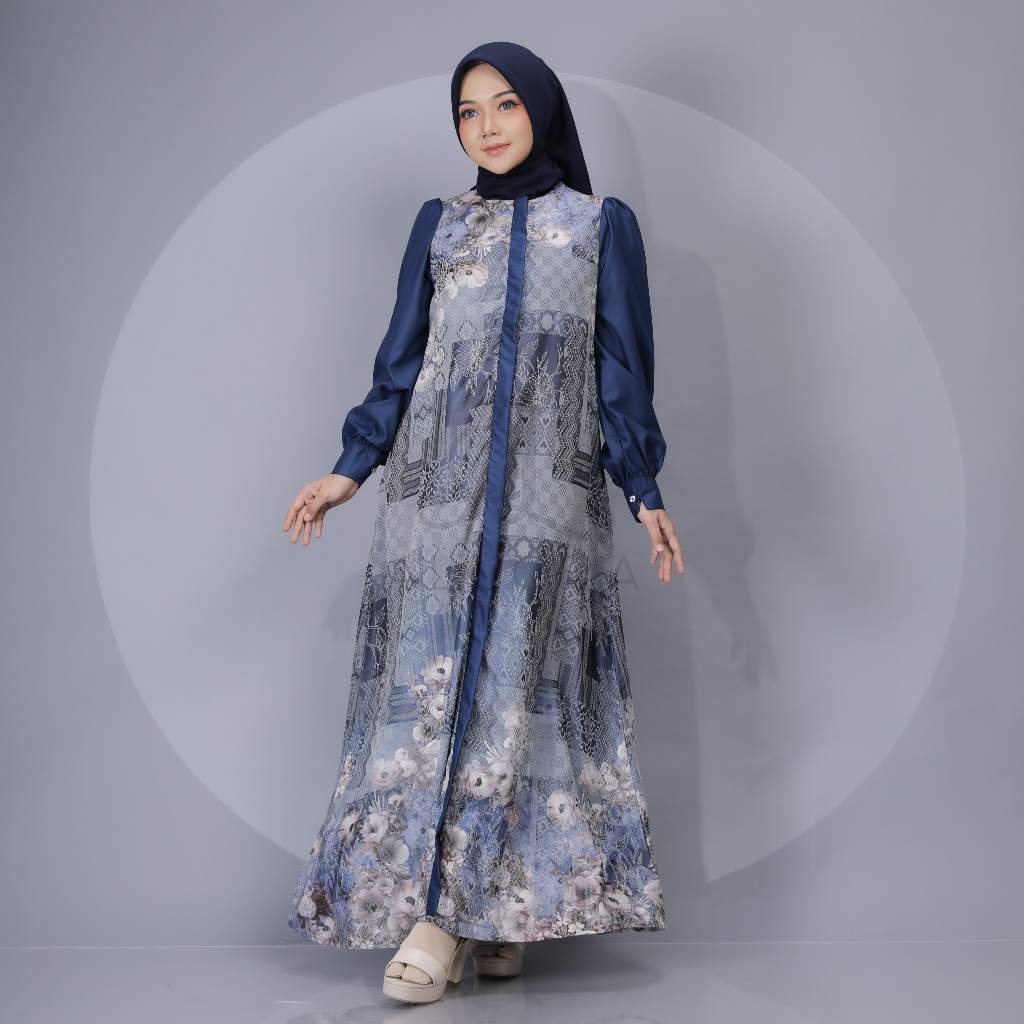 Jual Allora Evelyn Dress Gamis Mewah Premium Adem Kekinian Elegan Busui ...