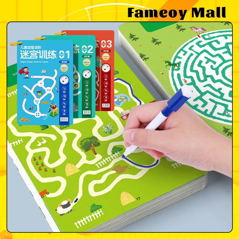 Jual Buku Aktivitas Anak Bermain Maze Labirin Wipe And Clean Dapat Di ...