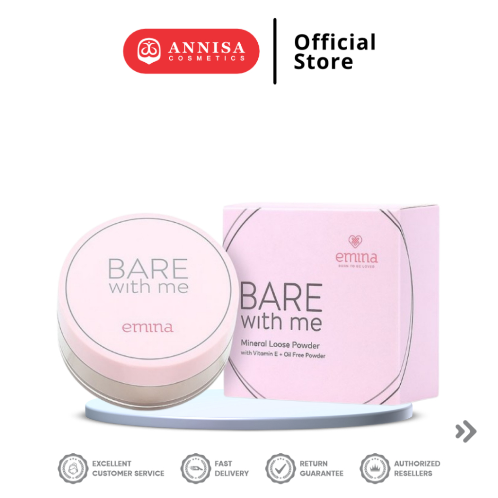 Jual Emina Bare With Me Mineral Loose Powder - Bedak Tabur || Ringan ...