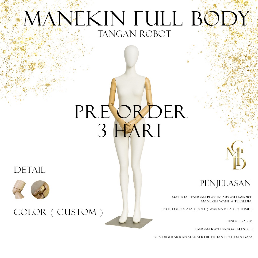Jual Manekin Full Body Wanita / Manekin Tangan Kayu ( TANGAN BISA ...