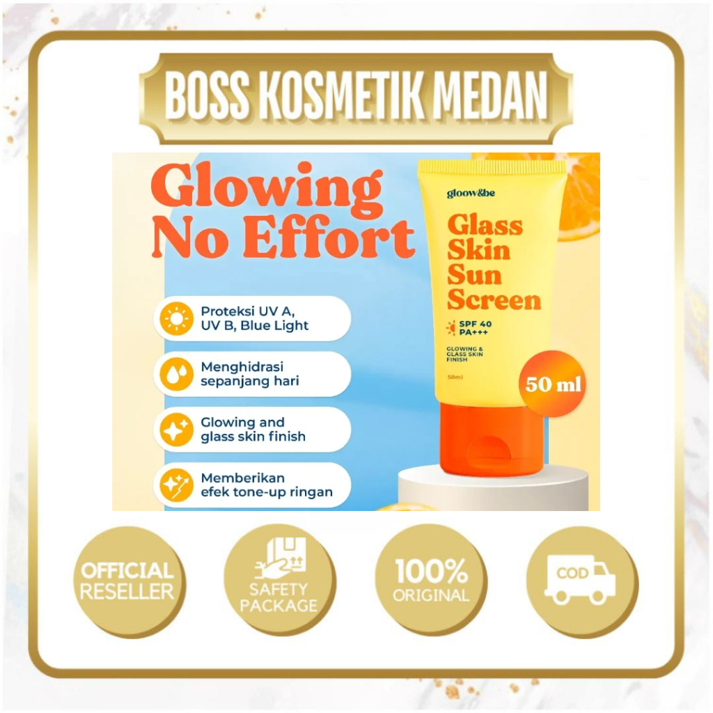 Jual Gloowbe Glass Skin Sunscreen SPF40 PA+++ 50ml | Shopee Indonesia