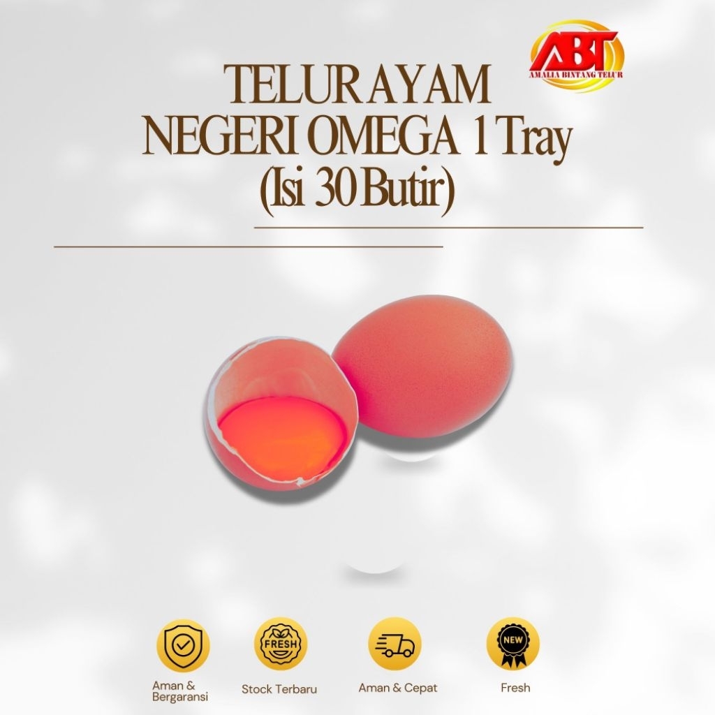Jual ABT - Telur Ayam Omega 3 1 tray isi 30 butir Lezat dan Bergizi ...