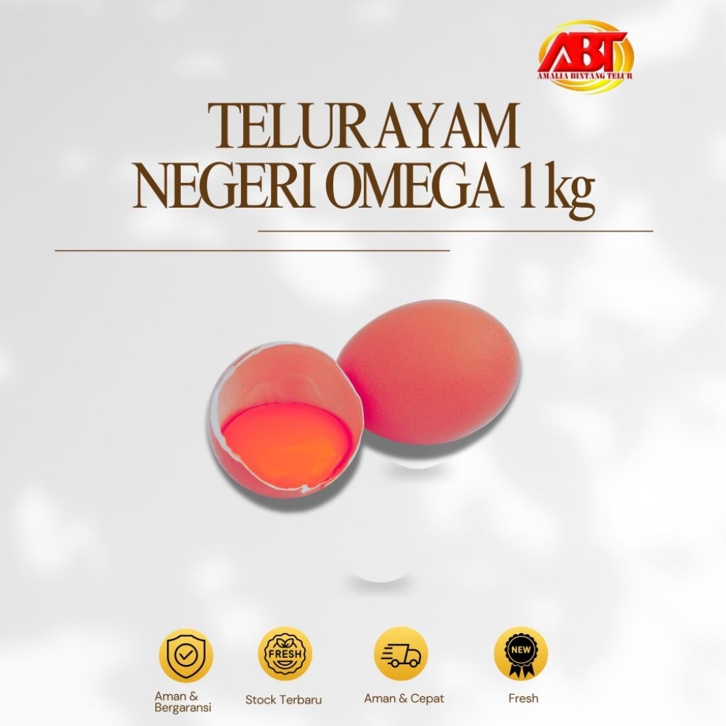 Jual ABT - Telur Ayam Omega 3 1kg Lezat dan Bergizi (FRESH-AMAN ...