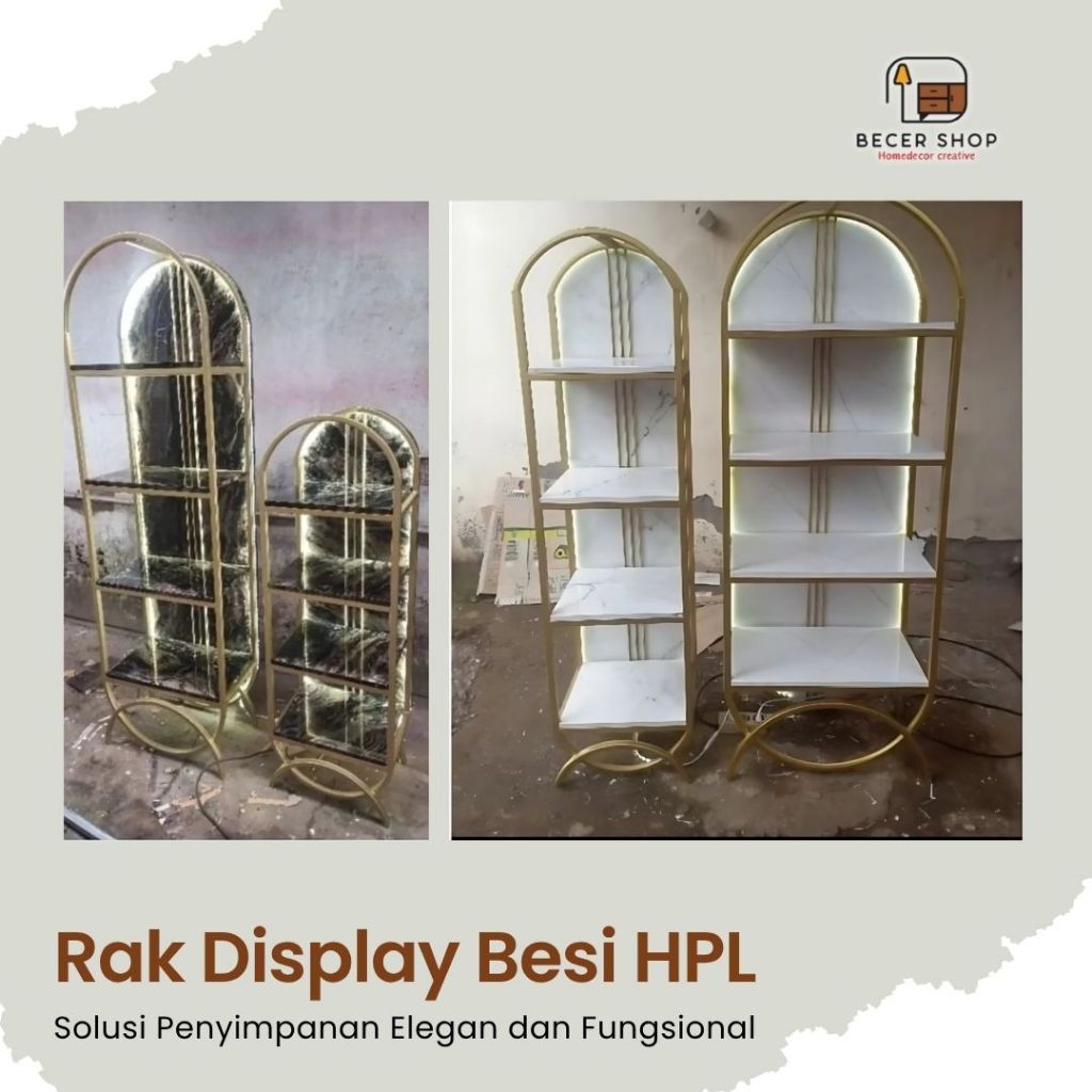 Jual Rak Display Sangkar Pajangan Besi HPL | Desain Modern dan Tangguh ...