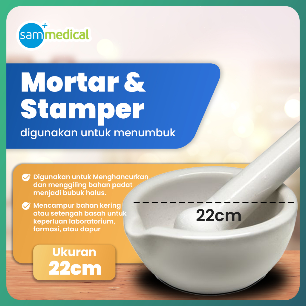 Jual Mortar & Stamper Ukuran 22 cm / Penumbuk obat / Lumpang Alu ...