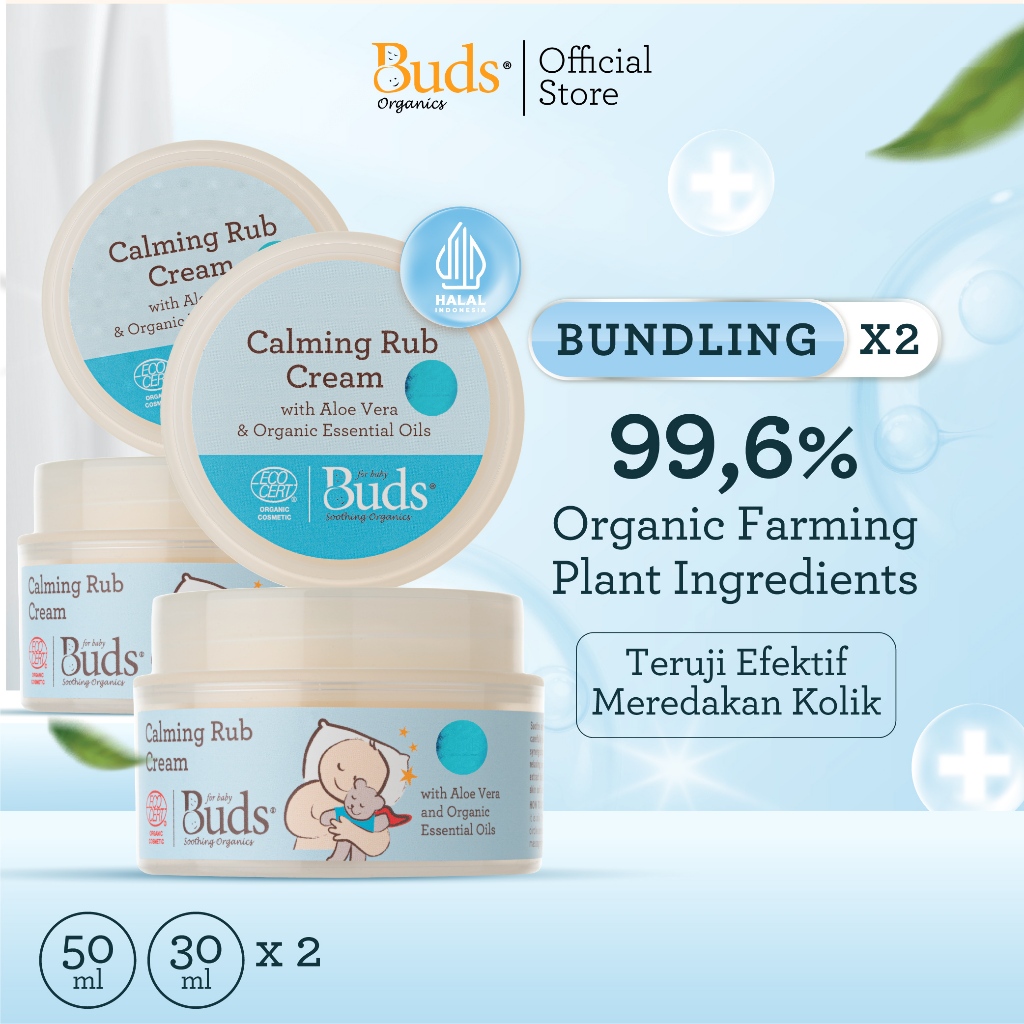 Jual [2PCS] Buds Organics Calming Rub Cream | Calming Baby Cream - Krim ...
