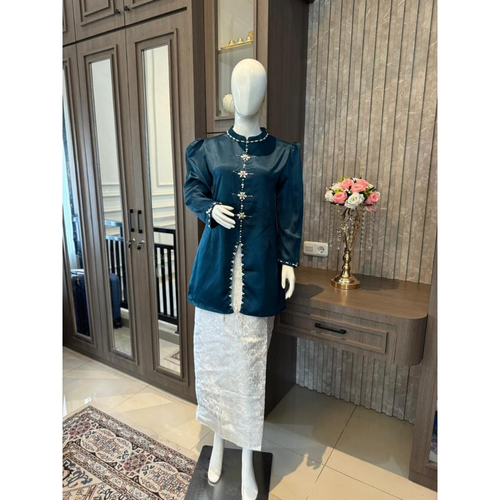 Jual Set Kurung Melayu Malaysia Dress Kondangan Pesta Bridesmaid Belah ...