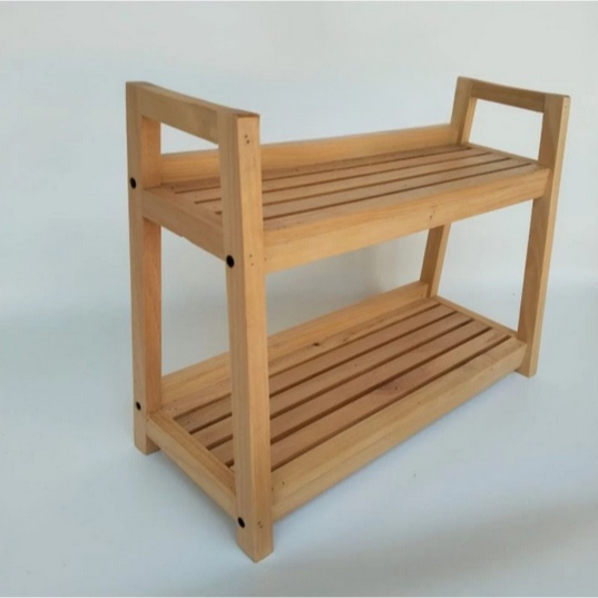 Jual WOODACC Rak Rack Dapur Kayu Tempat Botol Toples Bumbu Masak Dapur ...