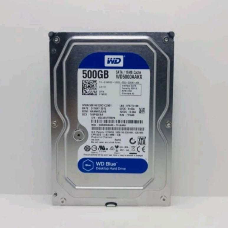 Jual Hardisk 1TB / 500GB WD Blue Sata 3,5" - HDD 1TB/500GB PC CPU Baru ...