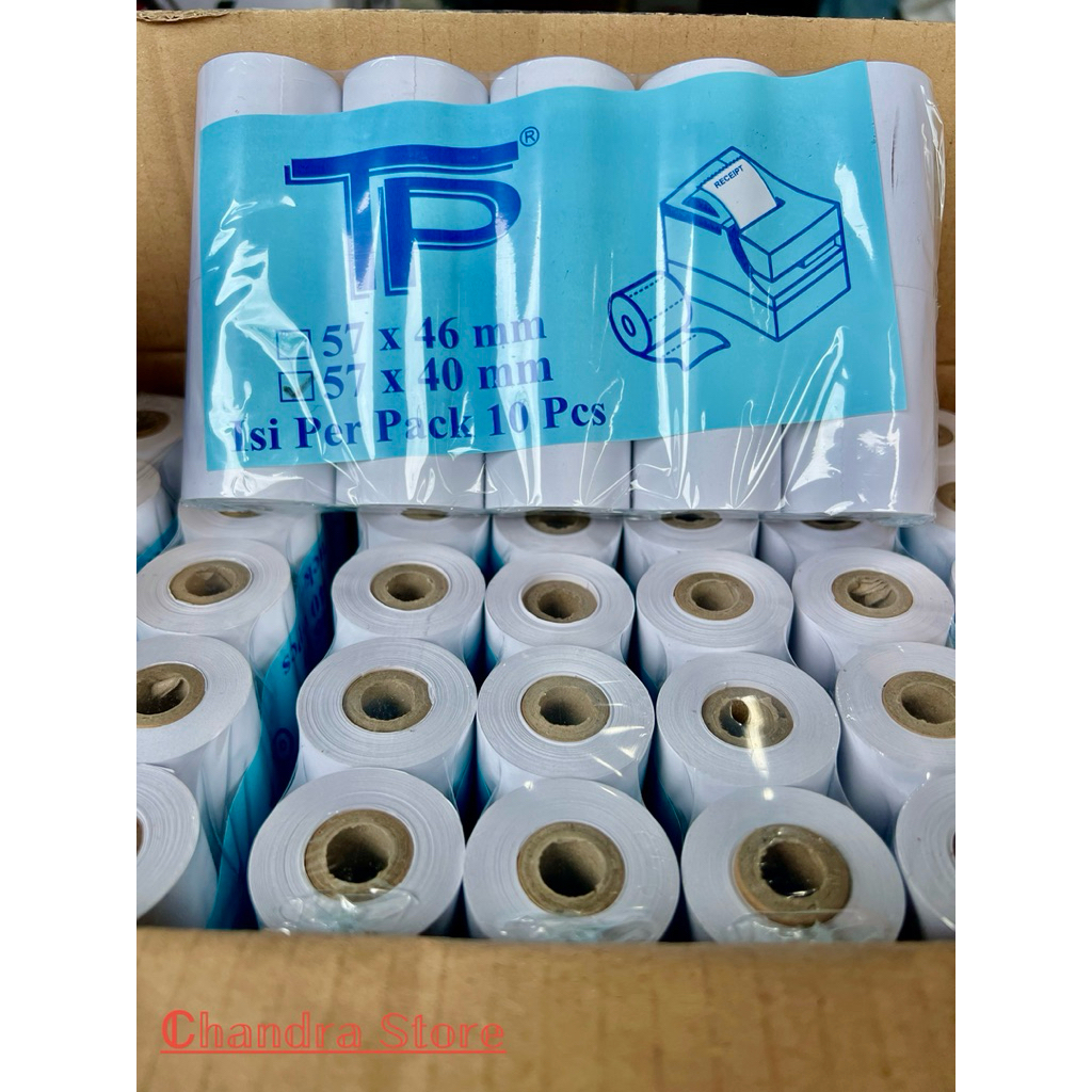 Jual kertas Thermal TP / Kertas Thermal Polos / Ukuran 57x40 | Shopee ...