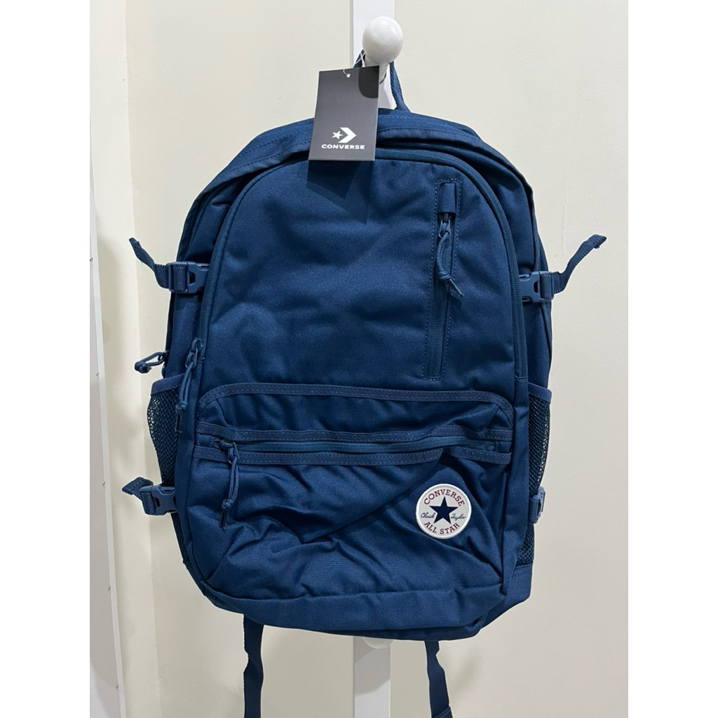 Jual Tas Ransel Converse Straight Edge navy/ biru tua sale 70% | Shopee ...