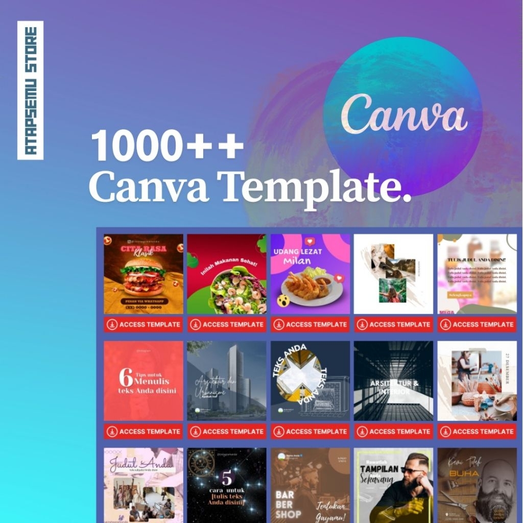Jual 1000+ Canva Template | Cocok buat Pemula Semua Orang | Shopee Indonesia