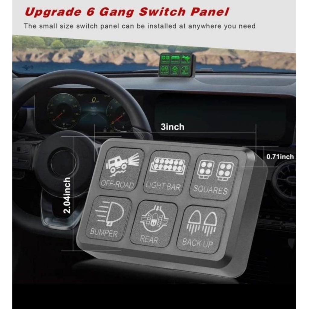 Jual Switch Panel 6 Gang , Switch Saklar Panel 6 Tombol , Switch Panel ...