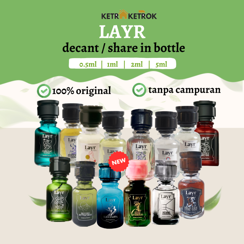 Jual Decant Share Perfume Layr Alexandra Reality Club Rose D' Amour Empty Room High Tide Low ...