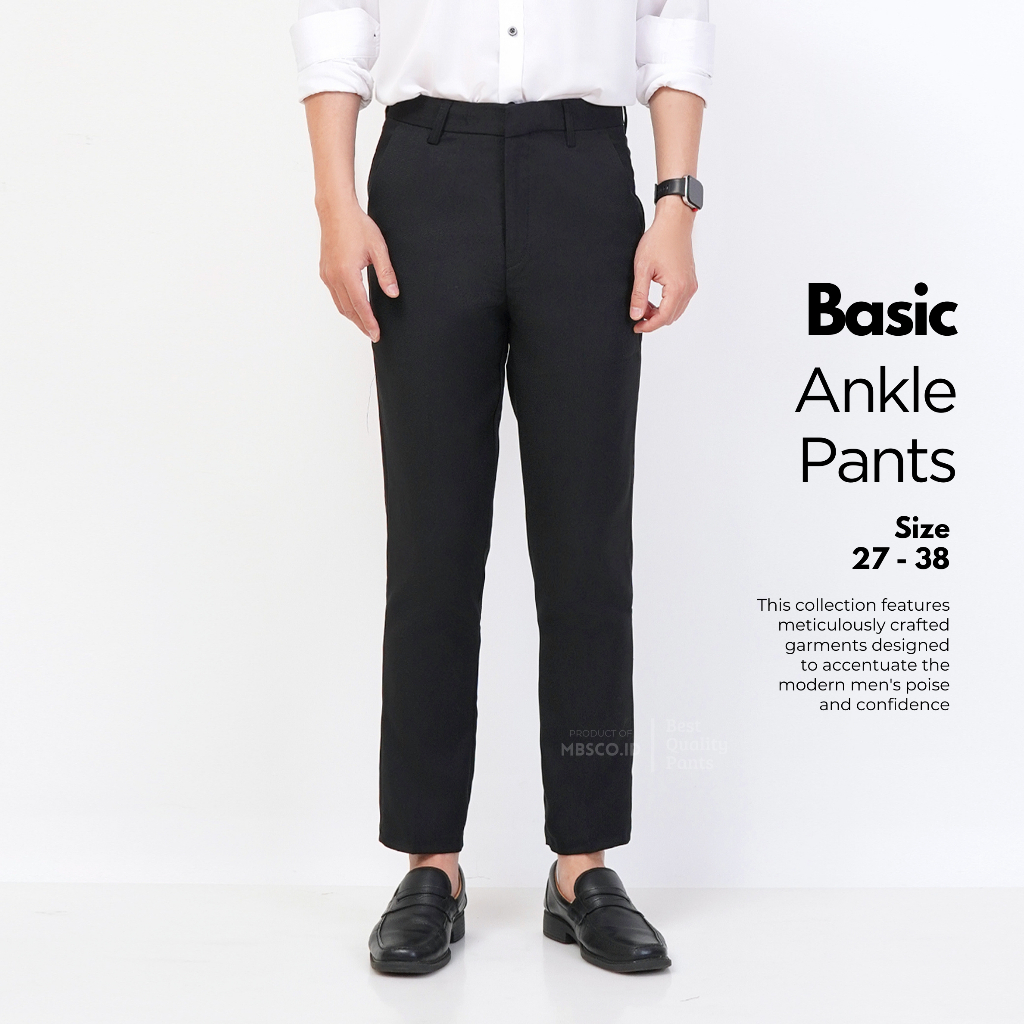 Jual MBSCO - Celana Ankle Pants Pria (formal, bahan, kantor, kain, kerja) Slimfit Premium ...