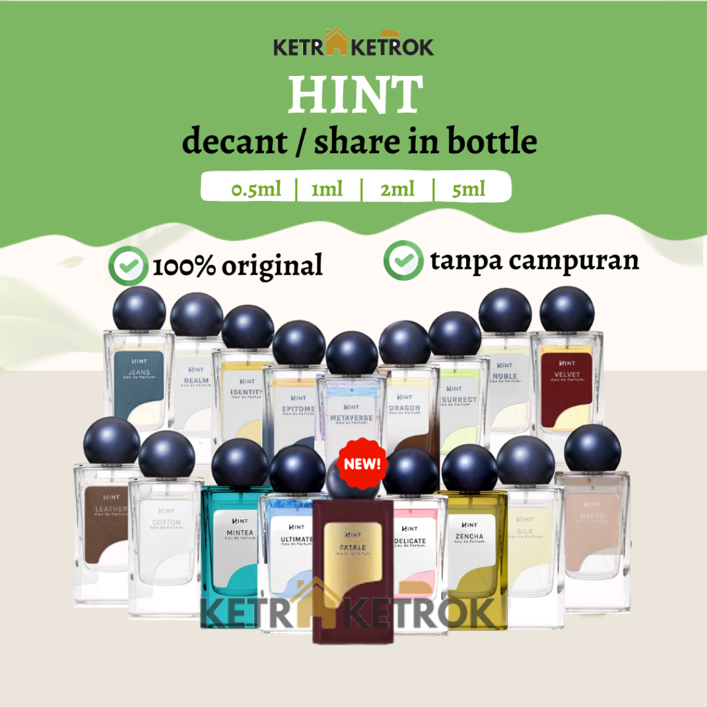 Jual Decant Parfum Hint Fabric Series Fatale Delicate Ultimate Mintea ...