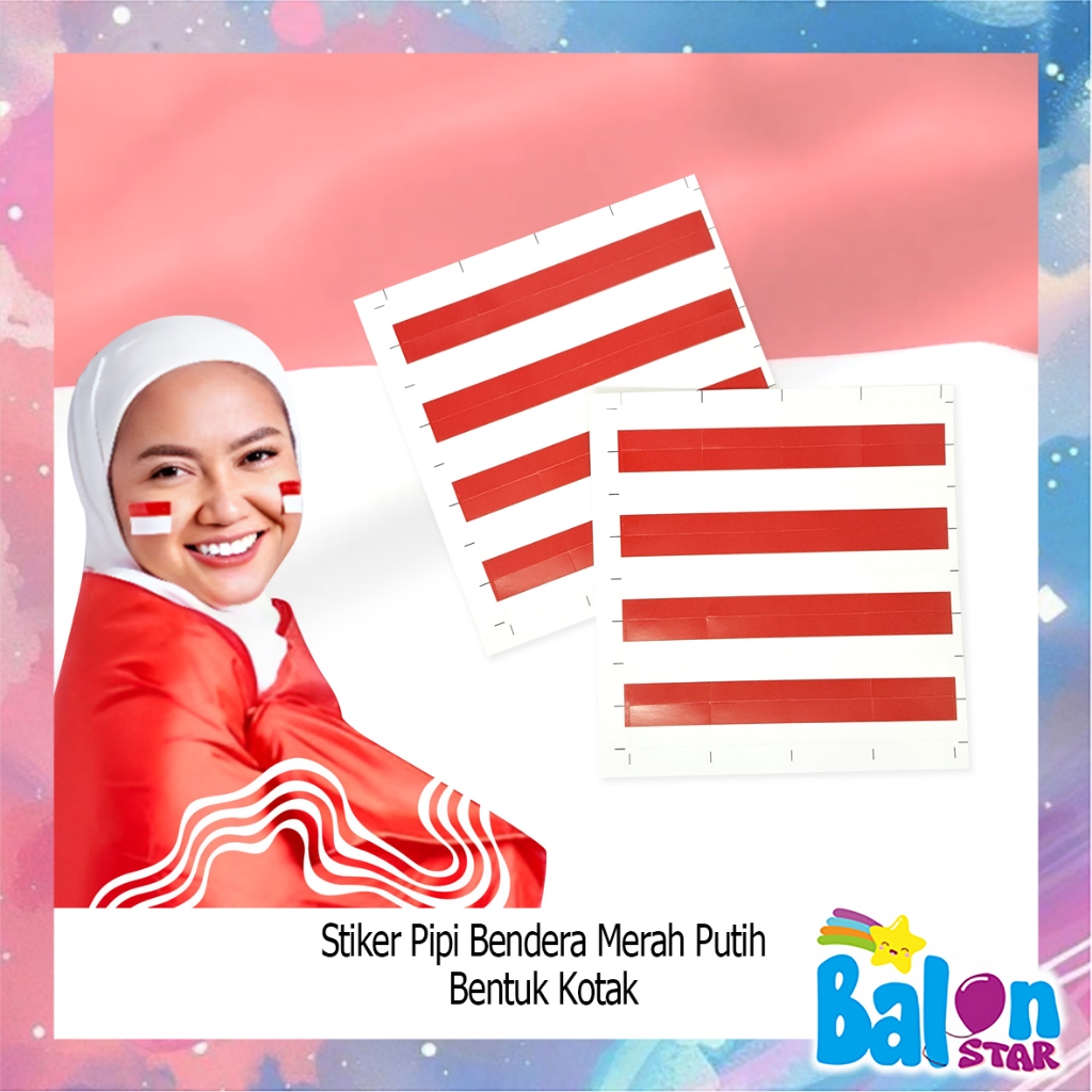 Jual Murah!! Sticker Pipi Indonesia, stiker merah putih indonesia ...