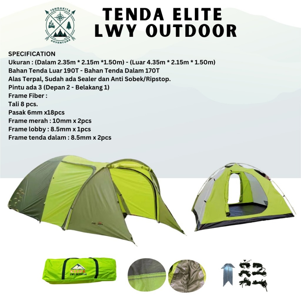 Jual TENDA CAMPING | TENDA LWY ELITE 4 DOBEL LAYER | TENDA CAMPING ...