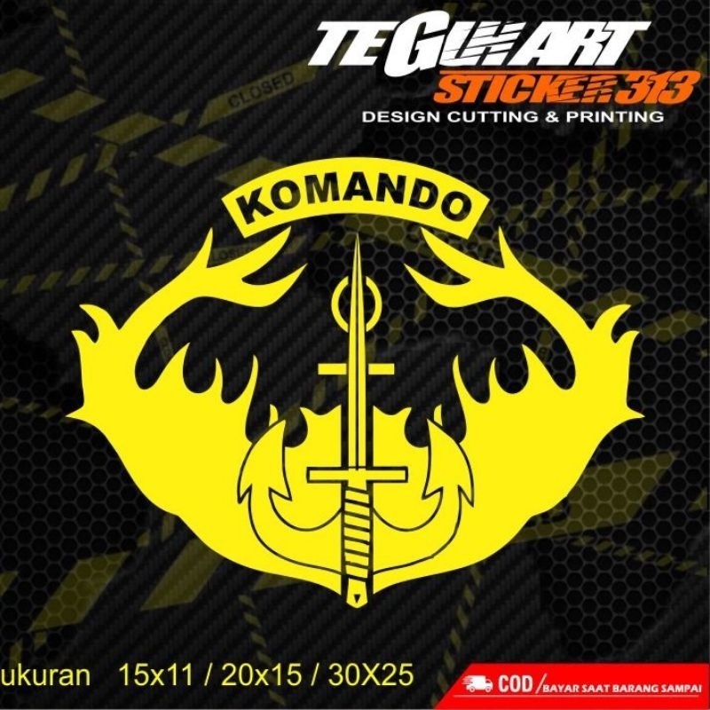 Jual STICKER CUTTING API KOMANDO || Bahan Menyala | Shopee Indonesia