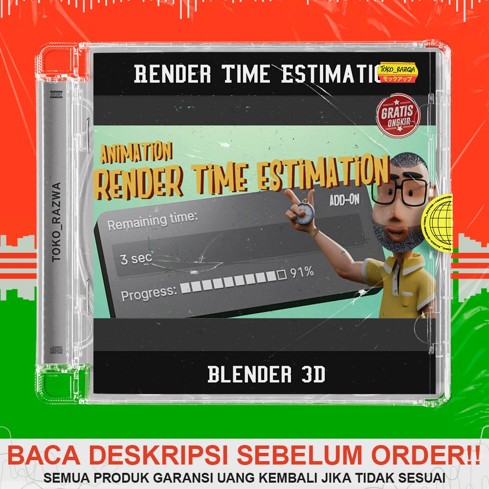 Jual Blender 3D - Render Time Estimation Add-on v2 - 120225 | Shopee Indonesia
