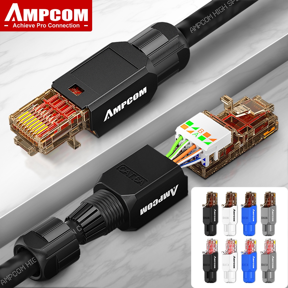 Jual AMPCOM Konektor RJ45 Tanpa Alat, Tanpa Alat Crimp, UTP 1000Mbps ...