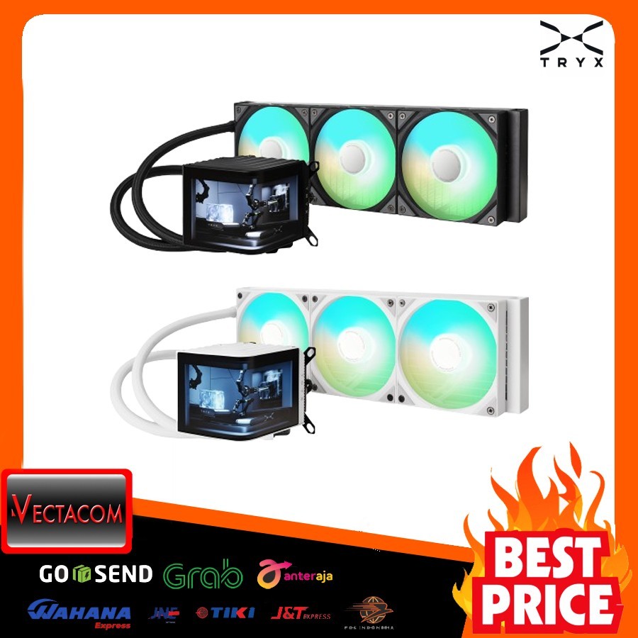 Jual TRYX PANORAMA 360 ARGB - CPU COOLER | L-spahed AMOLED SCREEN ...