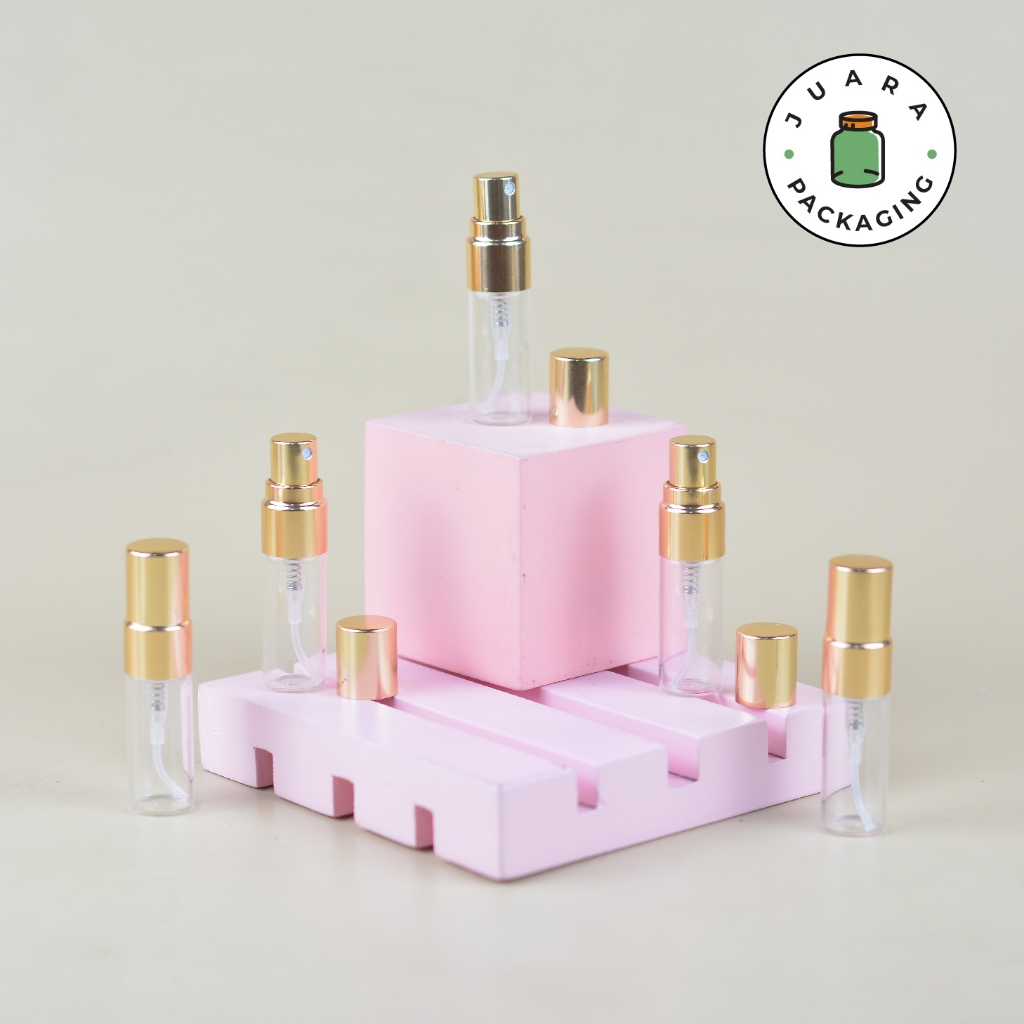 Jual Botol Parfum Spray Kaca Mini 3ml - Botol Isi Ulang Travel Mini Lucu, Botol Kaca Transparan ...