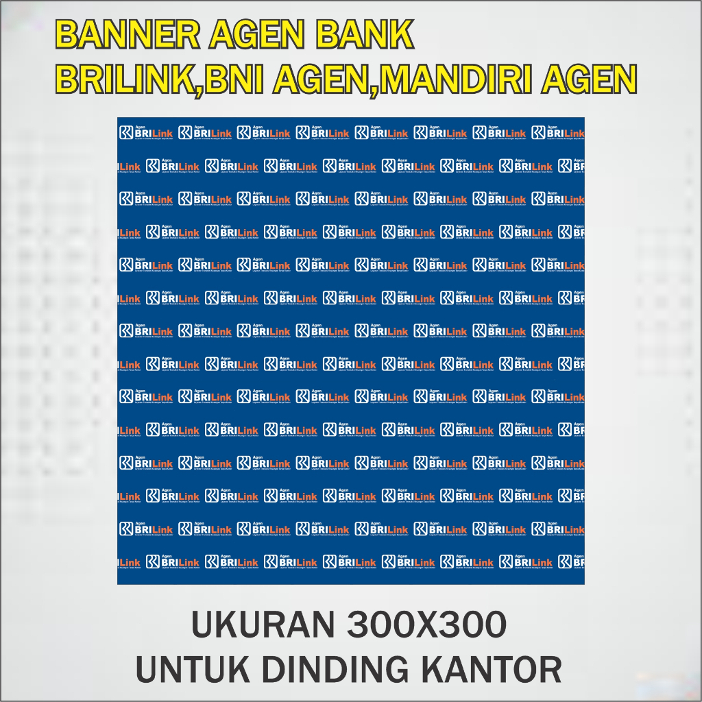 Jual Cetak Spanduk Banner Background Agen Brilink BNI BCA Mandiri untuk ...
