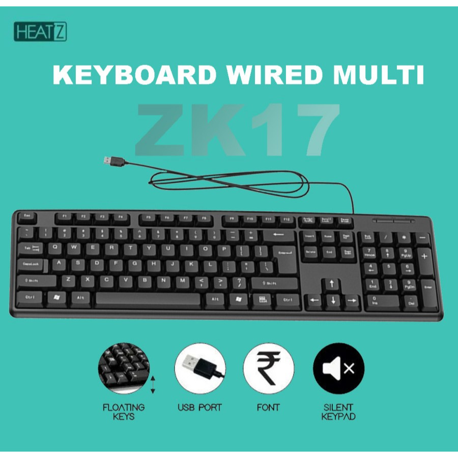Jual Keyboard USB Heatz ZK17 Wired | Shopee Indonesia