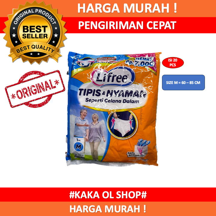 Jual Lifree Pants Popok Celana Dewasa / Popok Dewasa Celana Ukuran M/L/XL/XXL isi 20 Pcs ...