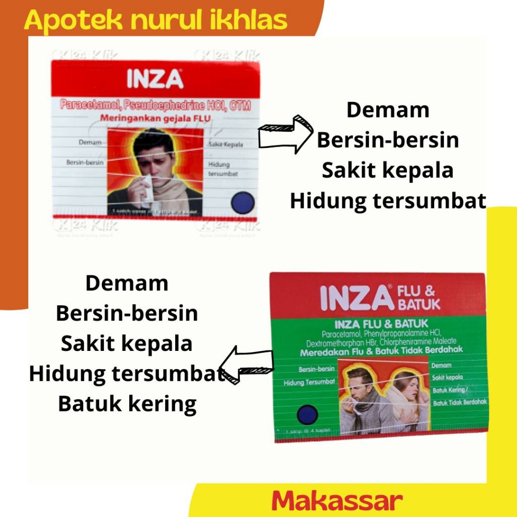 Jual inza obat pilek perstrip 4 tablet | Shopee Indonesia