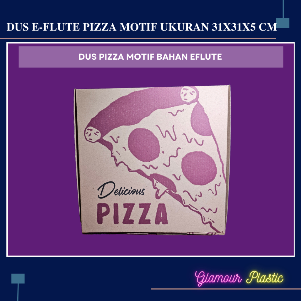Jual Dus Pizza E-FLUTE ukuran 31X31X5 CM /Box pizza 31/Dus Pizza | Shopee Indonesia