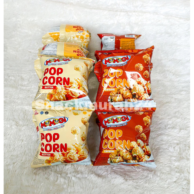 Jual Momogi Popcorn Butter Mentega & Caramel Isi 10 PCS ( 1 RENTENG ...