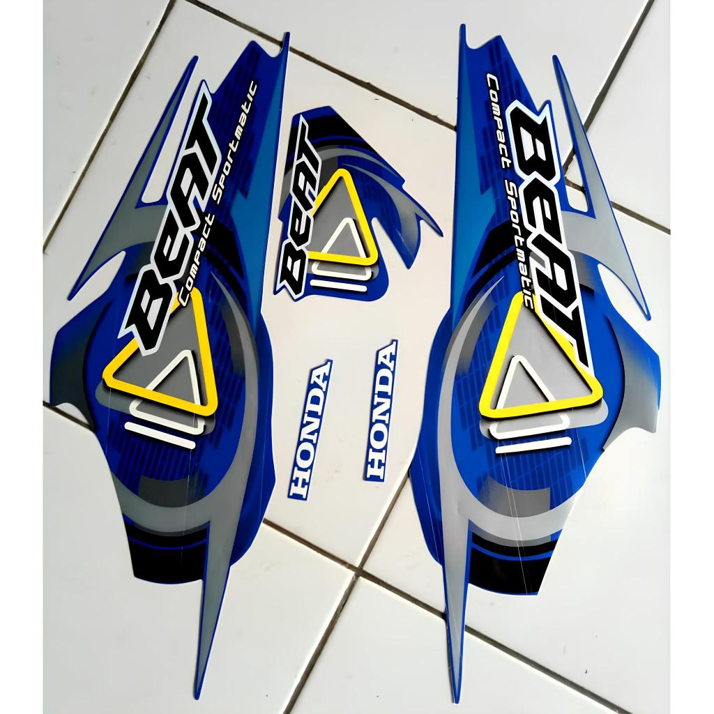 Jual stiker striping honda beat karbu 2009 2010 biru lis body standar ...