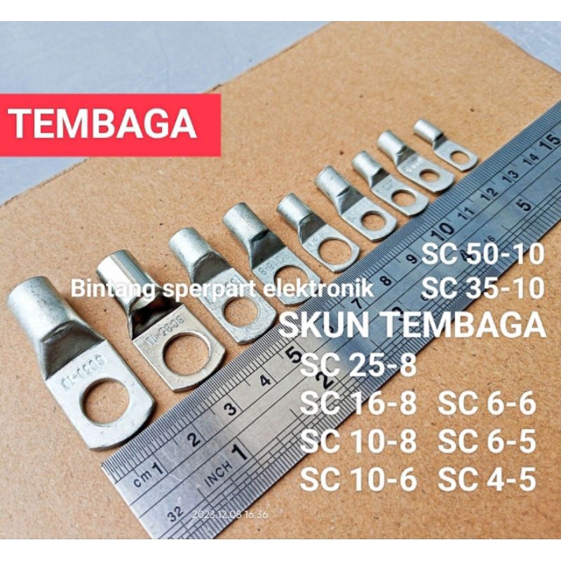 Jual (PILIH UKURAN) SKUN KABEL TEMBAGA CABLE LUGS DOVE SKUN 50mm SKUN ...